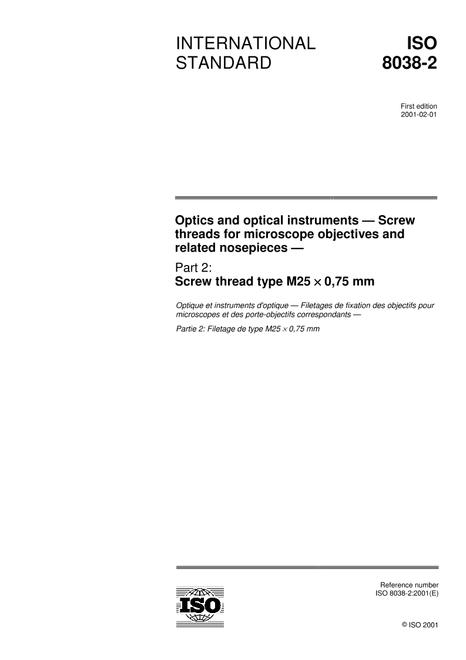ISO 8038-2:2001 - PDF Standards Club